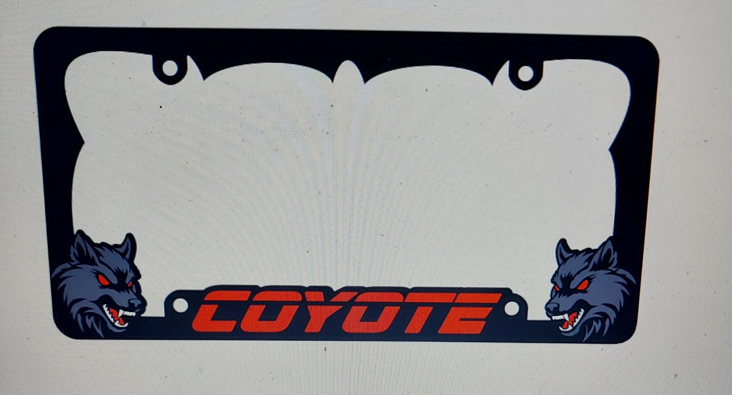 Coyote License Plate Frame – Your Custom Badge