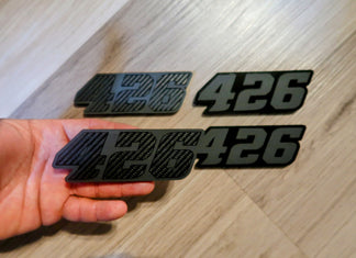 392, or 345, or 426 fender badges. Includes 2. – Your Custom Badge